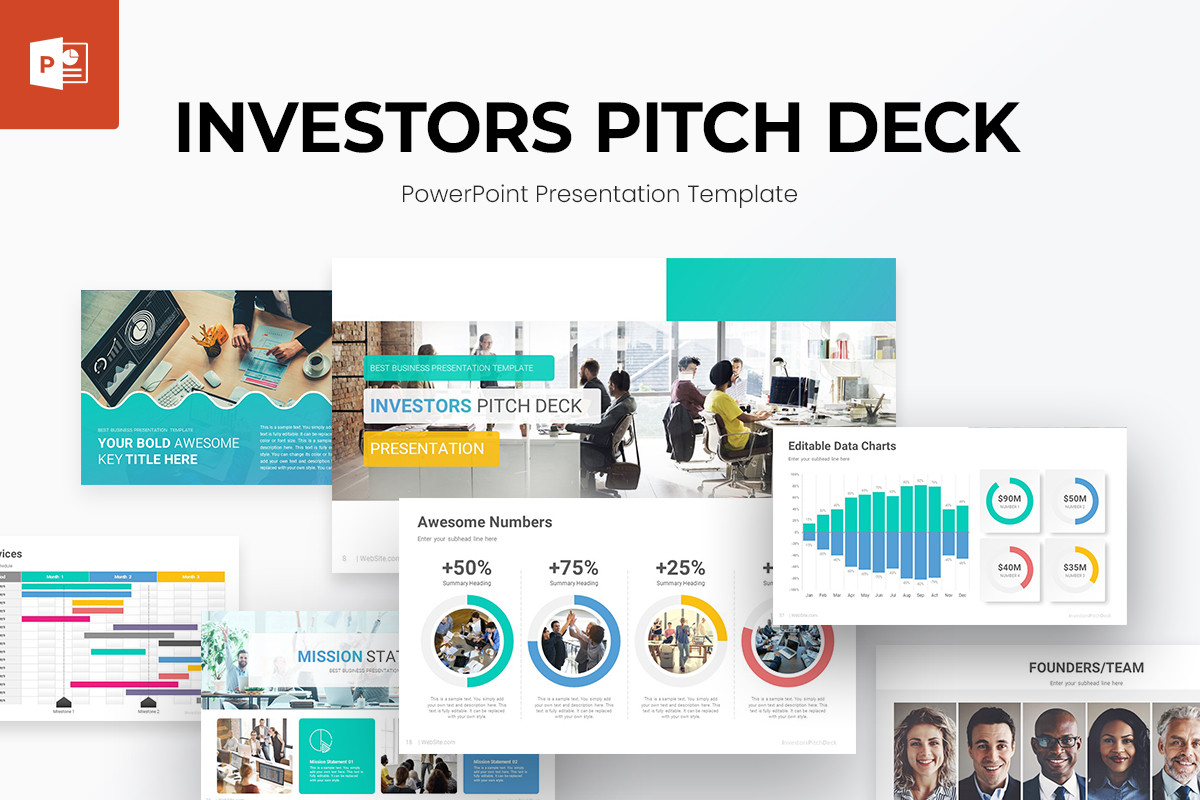 Investors Pitch Deck PowerPoint Presentation Template | Nulivo Market